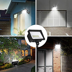 DEWENWILS 65W LED Flood Light Outdoor, 6670 Lumen Super Bright(500W Halogen Equivalent) IP65 Waterproof Knuckle Mount LED Security Light, 5000K Daylight for Landscape, Garden, Yard, Garage, UL Listed