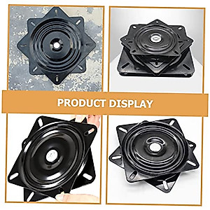 Homoyoyo Table Turntable Camping Hammock Stool Swivel Plate Ball Bearing Boat Seat Pedestals Furniture Bar Stool Seat Replacement Cold Rolled Steel to Rotate Mount Swivel Chair