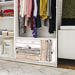 16 Pcs Clear Vinyl Storage Bags with Zipper, Sweater Plastic Storage Bags,Blankets Storage Bags,14 x 11x 3 Inch, Waterproof Organizer for Clothes, Bed Sheet, Throws Pillows, Multi-Purpose