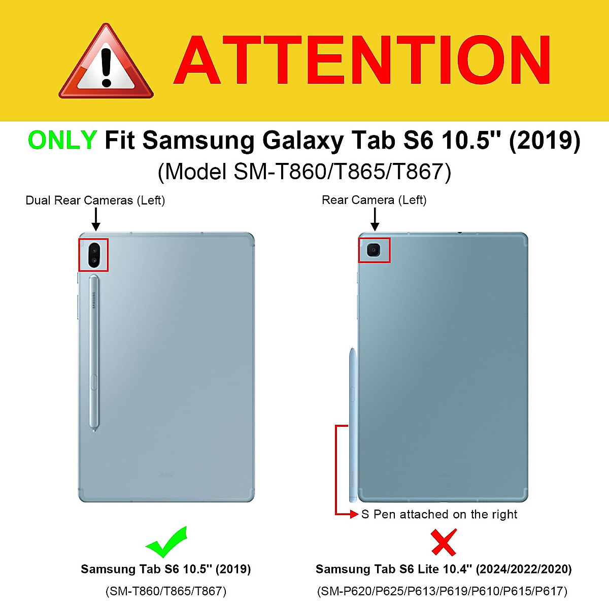Fintie Shockproof Case for Samsung Galaxy Tab S6 10.5" 2019 (Model SM-T860/T865/T867), Kiddie Series Light Weight Convertible Handle Stand Kids Friendly Cover with Built-in S Pen Holder, Blue