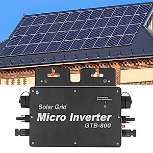 800W Solar Grid Tie Micro Inverter, WiFi Control Automatic Identification Power Inverters DC to AC Solar Inverter 120V 230V(Black US Plug)