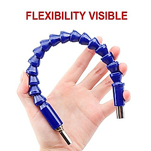 4 Pcs Flexible Drill Bit Extension, Screwdriver Soft Shafts, 11.6 inch, FineGood Universal Drill Connection - Black, Red, Blue, Orange