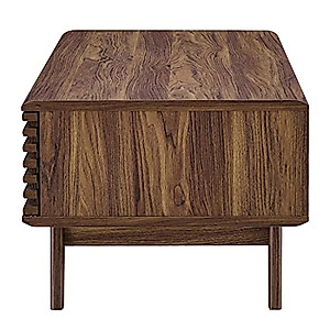 Modway Render Mid-Century Modern Coffee Table in Walnut