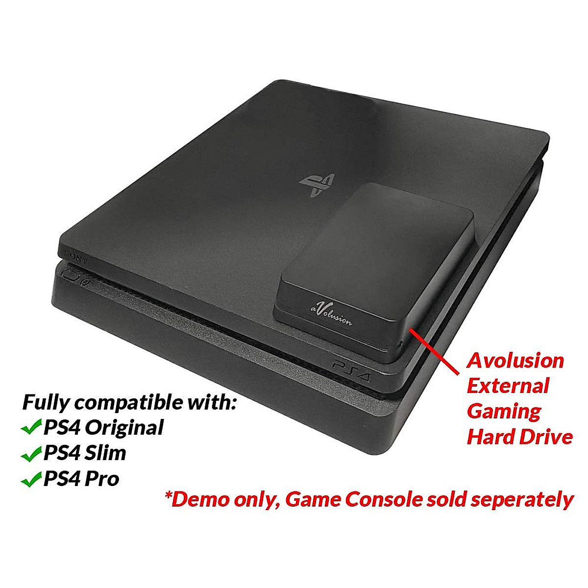 Avolusion X1 1TB USB 3.0 Portable External Gaming Hard Drive (for PS4, Pre-Formatted) HD250U3-X1-1TB-PS - 2 Year Warranty