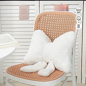 AGORUN Bow Pillow Throw Pillows Plush Cushion Decorative Aesthetic Home Decor Throw Pillows White