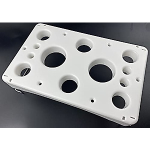 Cake Decorating Icing Bag Holder Tray Stand - 8-Hole Cream Bag Rack Icing Shelf ABS Stainless Steel Detachable Cake Decorating Pastry Bag