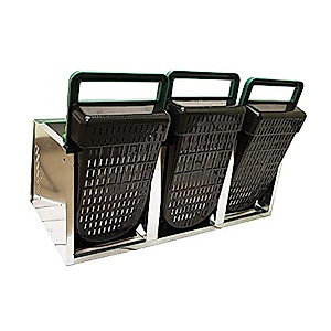 Homestead Essentials 3 Compartment Roll Out Nesting Box for Chickens | Heavy Duty Chicken Coop Nesting Box with Lid Cover to Protect Eggs (with Perch) | for Up to 15 Hens