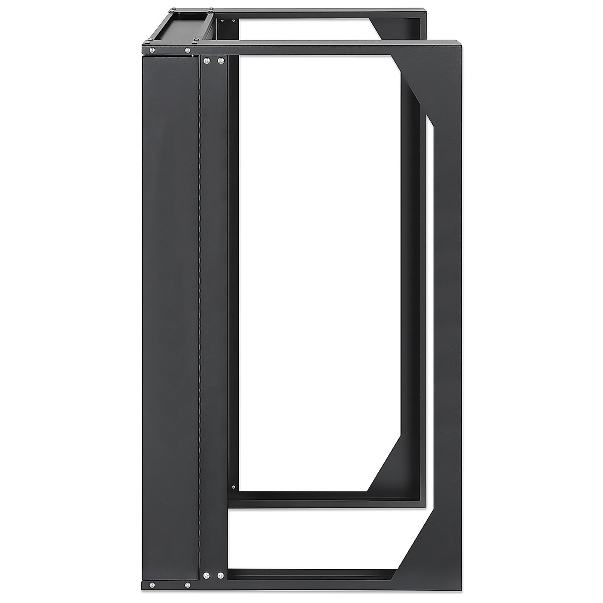 Intellinet 15U 19" 2 Post Open Frame Server Wall Mount Rack - 180 Degree Gate Swing, Flatpacked, Antistatic Powder Coated Steel – for IT Network Equipment & AV Devices – 3 Yr Mfg Warranty – 716208