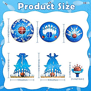 Bowling Party Decorations Cupcake Stand Cardboard 3 Tier Sports Theme Party Cupcake Tower Food Display Dessert Holders Tower Bowling Party Favors for Boy Kids Baby Shower Birthday Party Supplies