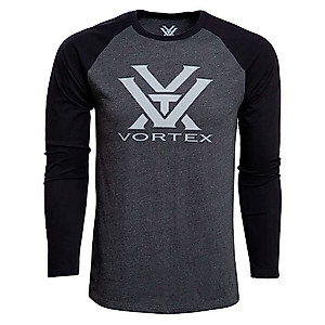 Vortex Optics Raglan Core Logo Long Sleeve Shirt - Charcoal Heather - XX-Large