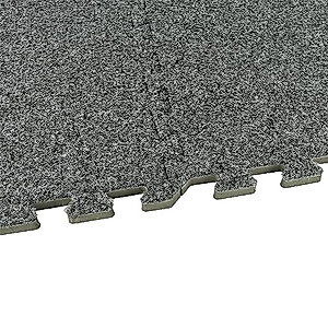 Greatmats Royal Carpet Tile 2ft x 2ft,15 Pack (Dark Gray)