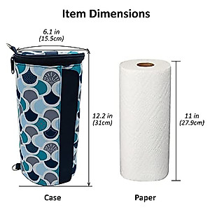 Olve Kitchen Paper Towel Holder Hanging Paper Towel Dispenser Cover for Kitchen, Camping Outdoor (Mint)