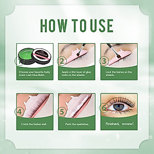 PERMANIA Lash Lift Balm, Eyelash Lifting Adhesive, Soft Fragrance Lash Lift Glue Strong Viscosity and Water Solubility for Lash Perm Kit and Brow Lamination (Apple)