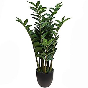 momoplant Artificial Silk Plants 29 inch Faux Plant Fake Zamioculcas Zamiifolia Potted Indoor Home Decor 1 Pcs