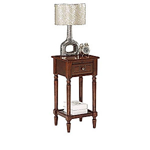 Convenience Concepts French Country Khloe 1 Drawer Accent Table with Shelf, Espresso