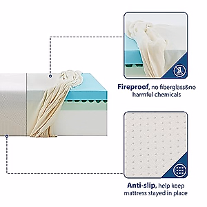 ELEMUSE Full Mattress 10 Inch Cooling Gel Memory Foam Mattress, CertiPUR-US® Certified Breathable Bed in a Box for Pressure Relief, Fiberglass-Free