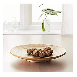 DODXIAOBEUL 11.75Inch Bamboo Salad Bowl, Cheese Plate,Fruit Plate, Handmade Salad Bowl, Suitable for Tableware for Holiday Gatherings, Weddings, Christmas and Picnics. Renewable Material.