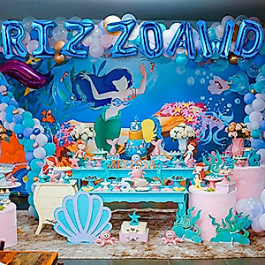 AIEX 40inch Letter Balloon, Large Letter Balloon Blue Aluminum Foil Balloons Letters Decorations for Birthday Wedding Anniversary Party, Letter A