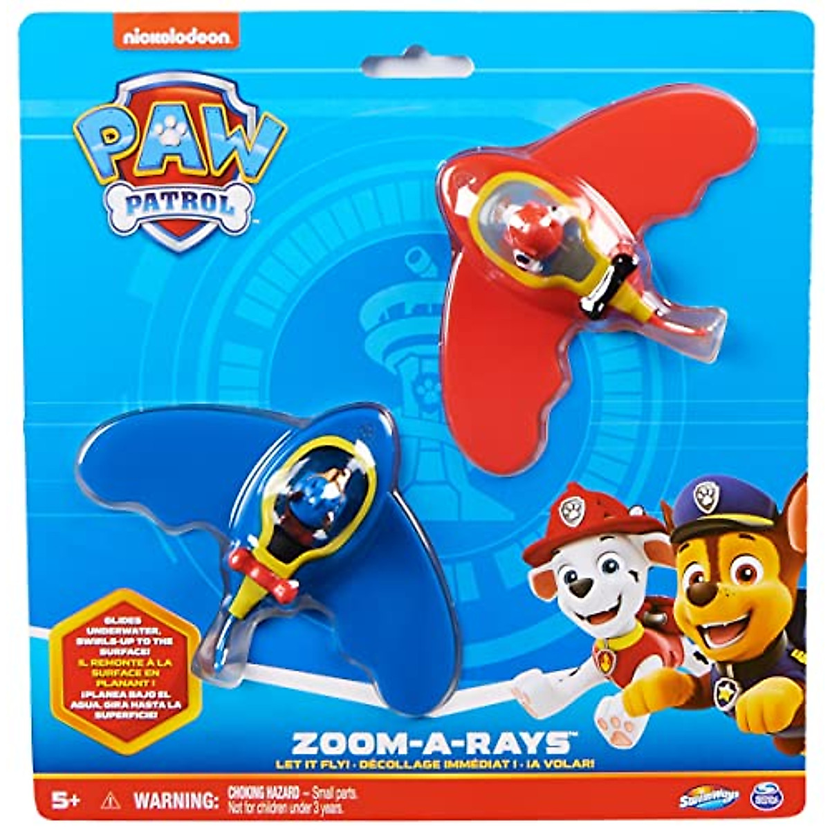SwimWays Paw Patrol Zoom-A-Rays Water Toys, Kids Pool Toys & Diving Toys, Paw Patrol Party Supplies & Paw Patrol Toys for Kids Aged 5 & Up, 2-Pack