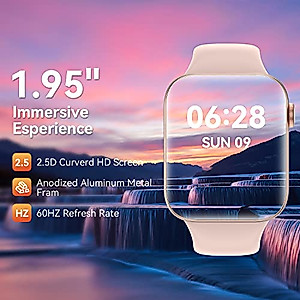 TaiSounds 2023 Upgrade Smart Watch (Answer/Make Call),1.95'' Display Smartwatch,Fitness Tracker with Multi Sport Modes,IP68 ,Step Calorie Counter,Sleep/Heart Rate Monitoring Watches,Rose Gold