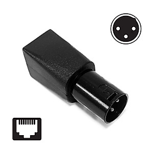 Toronce DMX to RJ45 Connector RJ45 Ethernet to 3 Pin XLR DMX Female & Male Adapter Sets （3PIN_1Pair）