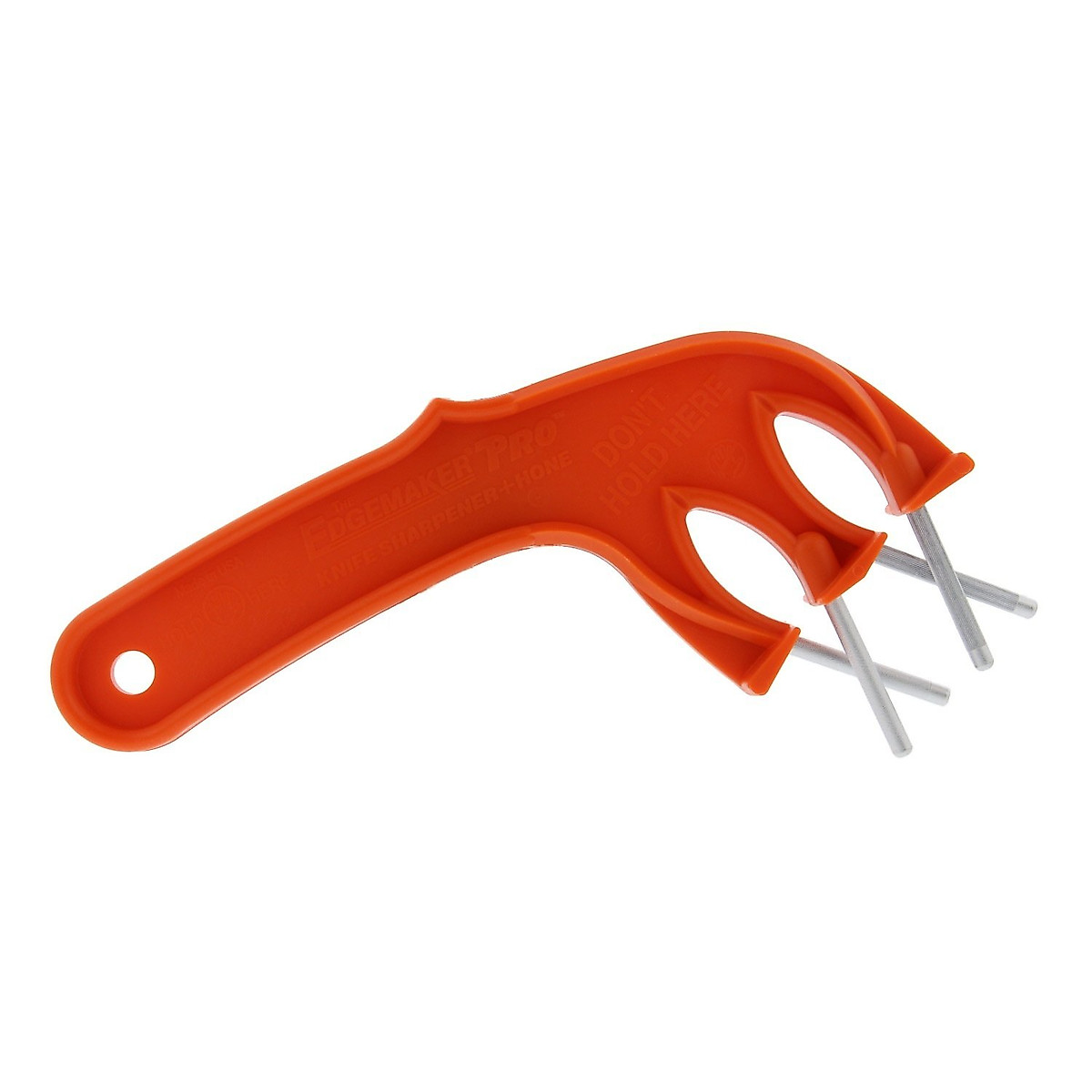 The Edgemaker Knife Sharpener Pro 331- Perfect for Sharpening & Honing any Blade, Durable, Safe & Easy to Use- Orange