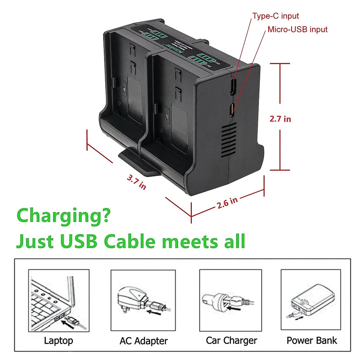 Kastar 2-Pack Battery and Quadruple Charger Compatible with Sealife FJ-SLB-SLB10A Battery, Sealife DC2000 Underwater Camera, WASPcam 9905 Wi-Fi, WASPcam 9906 CAMO, WASPcam 9907 4K