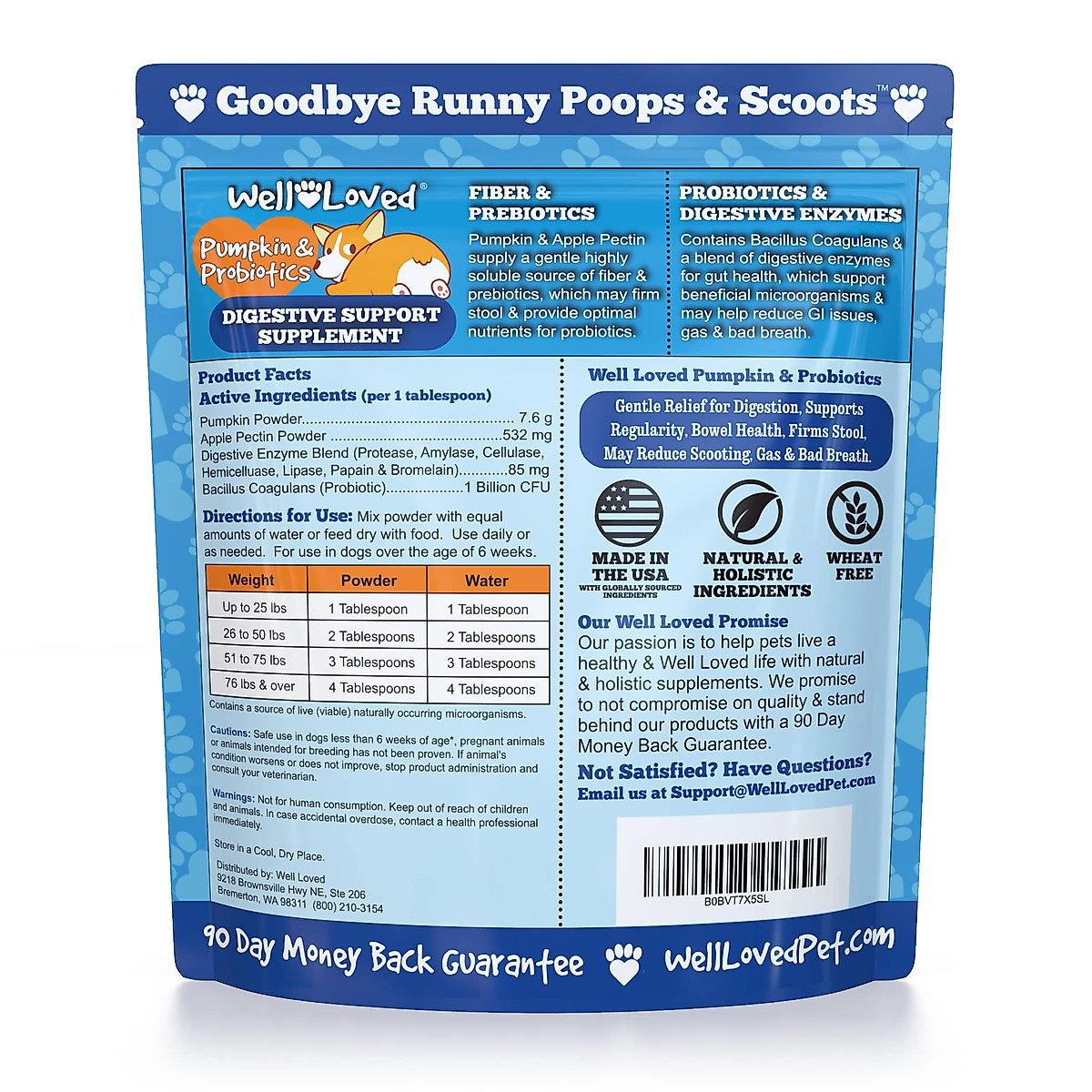 Well Loved Pumpkin & Probiotics Plus Probiotic Chews Bundle, Dog Probiotics and Digestive Enzymes, Dog Digstive Support