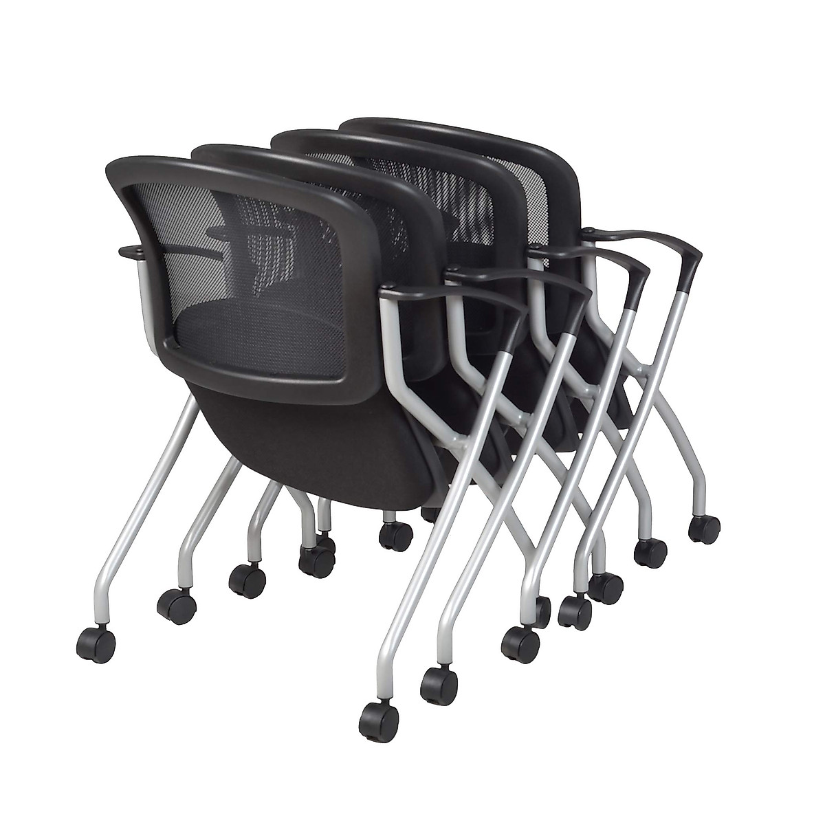 Regency Cadence Nesting Chair (4 Pack), Black