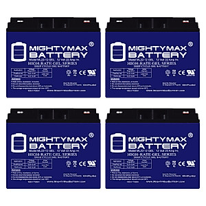 Mighty Max Battery 12V 22AH Gel Battery Replacement for E-Wheels EW-36-4 Pack