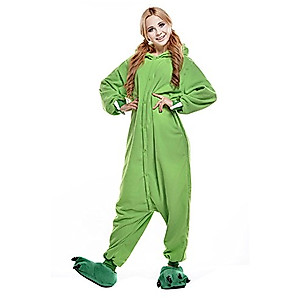 VU ROUL Unisex-adult Costumes Mike Onesie Pajamas Size Medium Green