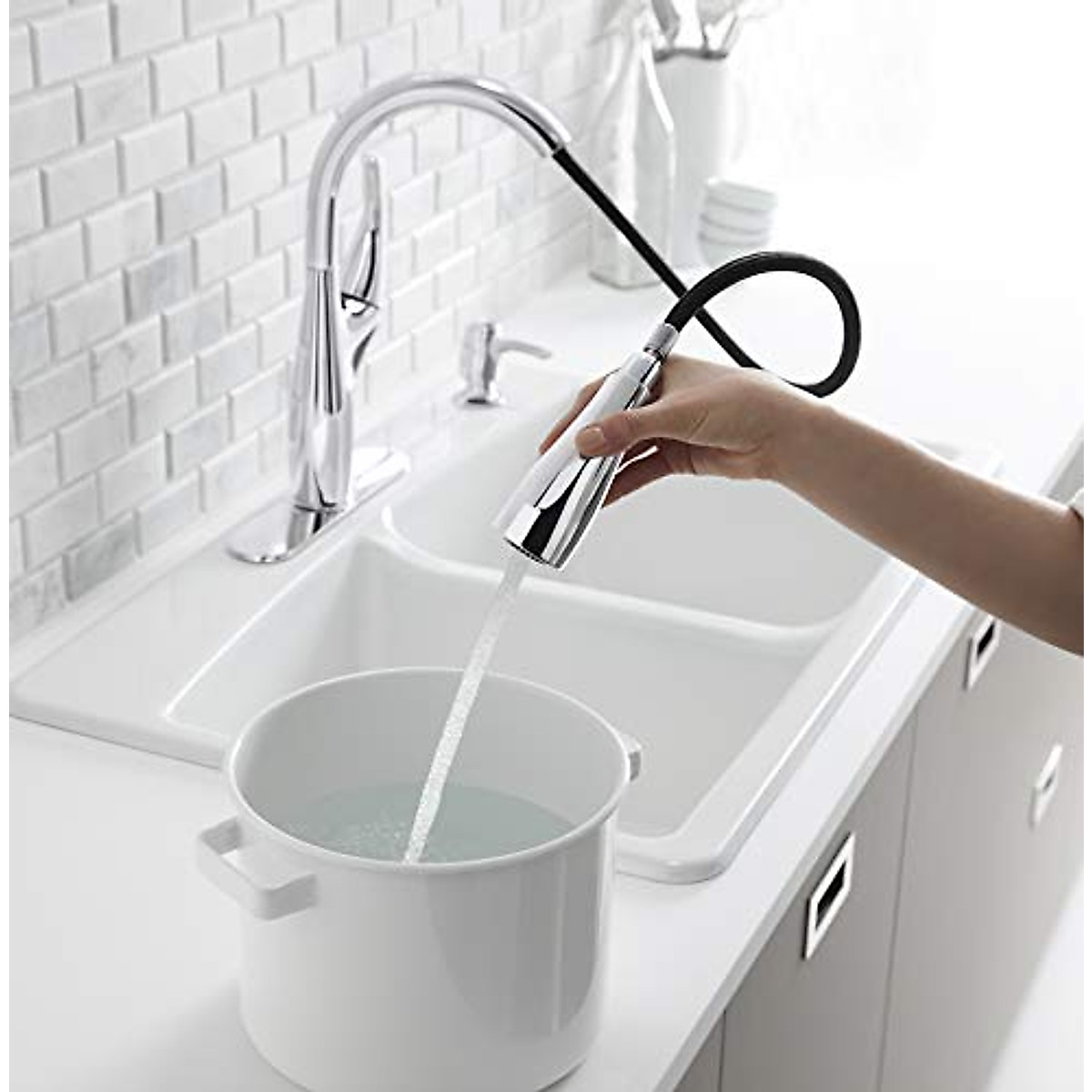 Kohler K-R72511-SD-CP Mazz Kitchen Sink Faucet, Polished Chrome