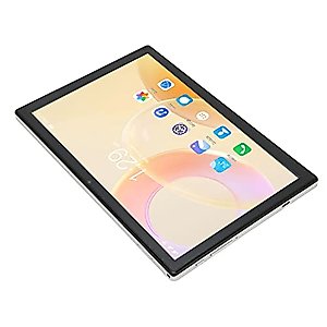 VINGVO Office Tablet IPS Screen 6GB RAM 256GB ROM White 10 Inch Tablet Dual Camera for Home (US Plug)