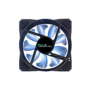 Apevia CO512L-BL Cosmos 120mm Blue LED Ultra Silent Case Fan w/ 16 LEDs & Anti-Vibration Rubber Pads (5 Pk)