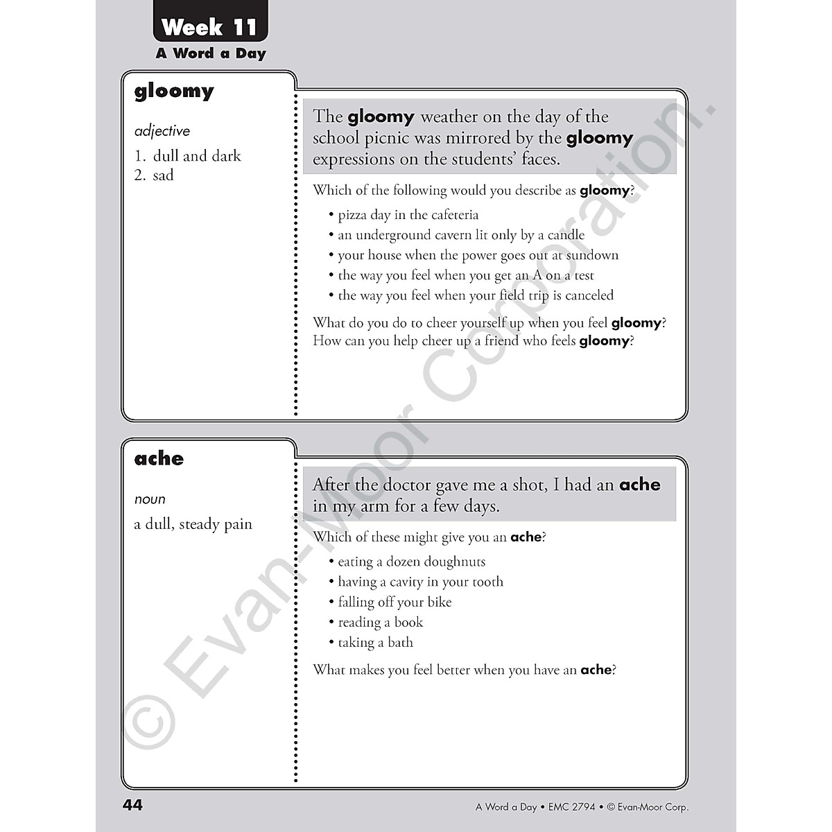 A Word a Day, Grade 4 Teacher Edition