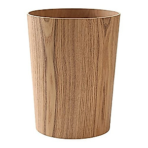 Jetamie Creative Storage Wooden Trash Can Home Bucket Garbage Bin Hotel Living Room Office Wastebasket Cans Nordic Recycling Bin ，Small Waste Basket for Home,Kitchen