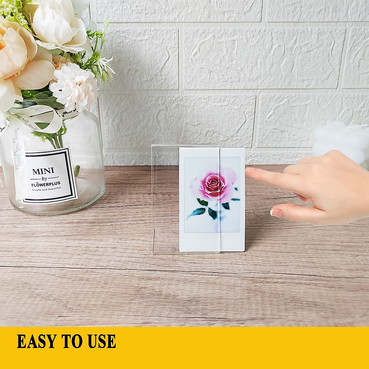 Leonuliy 5 Pack Mini Photo Picture Frame for Polaroid Fujifilm Instax Mini 7s 8 9 11 12 EVO, NONS SL42. (L-Shape)