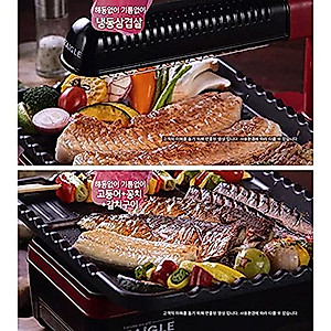 TULGIGS ZAIGLE Yes Electric Infrared Grill Barbeque with 2 Wide Pans ZG-KR2051C 220v