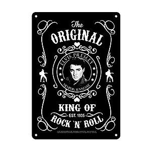 Midsouth Products Elvis Presley 8x11.5 Tin Sign Black & White Established