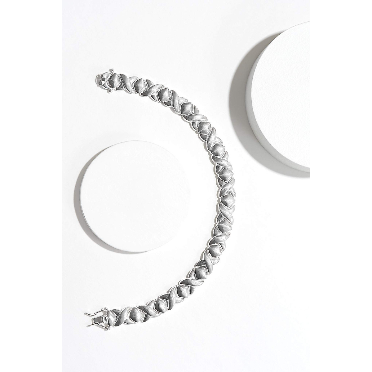 MORGAN & PAIGE 925 Sterling Silver XOXO Hugs and Kisses Tennis Bracelet