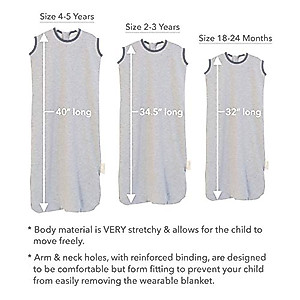 Back Zip Bag - Back Zipping Toddler Sleep Sack, Difficult for Your Child to Remove (Inescapable), Super Soft, Lightweight, Stretchy, Wearable Blanket for Toddlers (Moonlight Grey, 2T-3T)