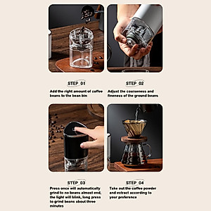 Coffee Bean Grinder, Stainless Steel Electric Coffee Grinder, Adjustable Spice Grinder Mill, Household Small Grinder, 1 Touch Operation Automatic Burr Coffee Grinder, Grind Settings for 15-20 Cup