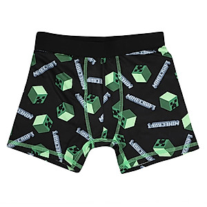 Minecraft Building Video Game 5pk Boys Boxer Briefs Set- Size 4 Black