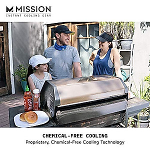 MISSION Cooling Visor, Black - Unisex Fit for Men & Women - Lightweight & Durable - Cools Up to 2 Hours - UPF 50 Sun Protection - Machine Washable