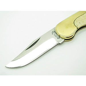 Olsen OK 162 Lil Brassy Seizo Imai Seki Japan Folding Lockback Pocket Knife Vintage Old Stock