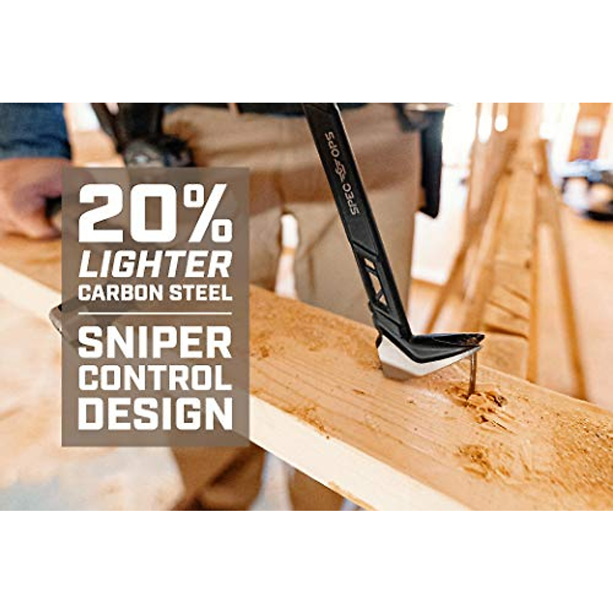 Spec Ops Tools 11" Molding Pry Bar Nail Puller Cats Paw, High-Carbon Steel, 3% Donated to Veterans,