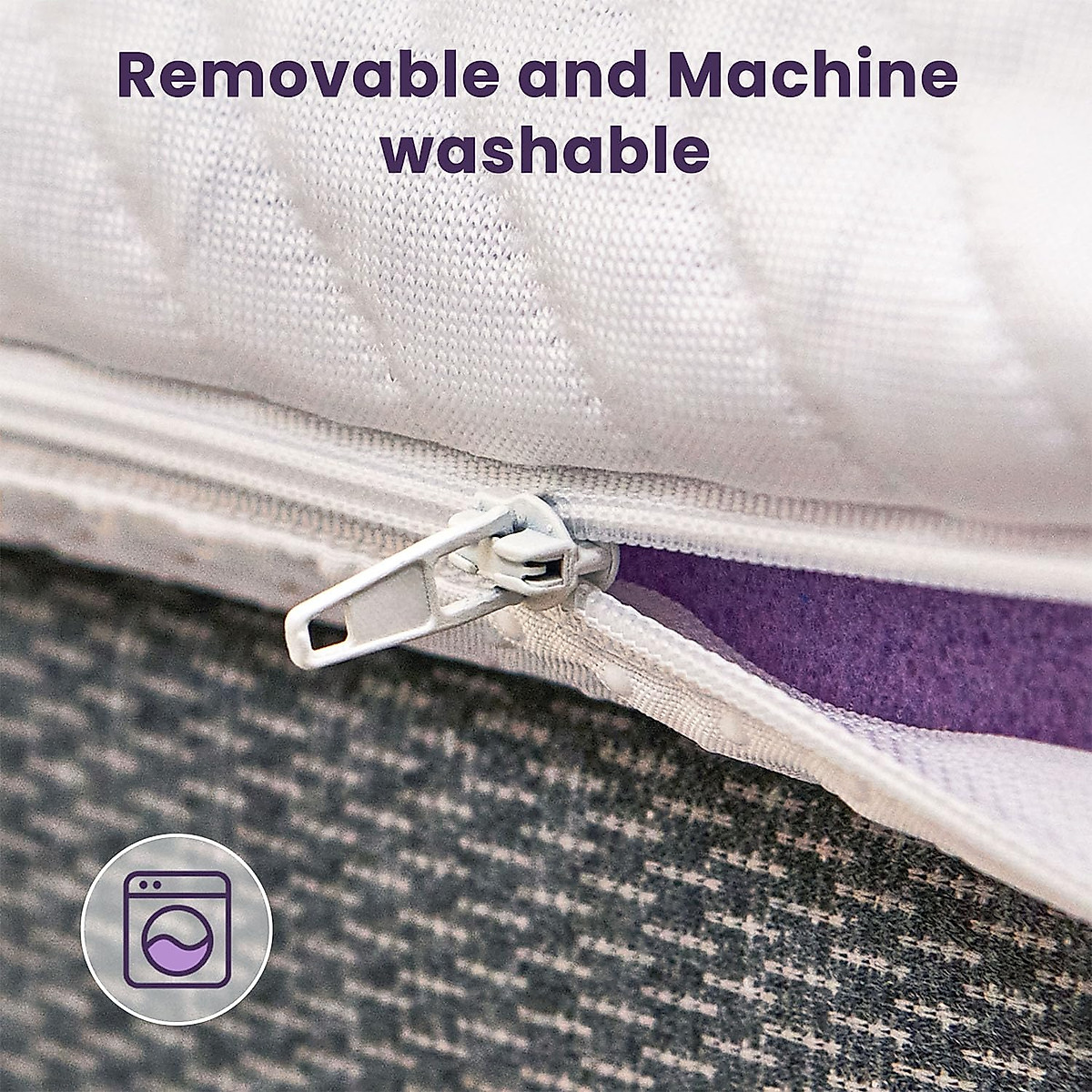 BDEUS 2 Inch Cooling Gel Memory Foam Mattress Topper, Ventilated High Density Pad for Pressure Relief, Bed Topper with Removable Cooling Touch Soft Cover, Queen Size