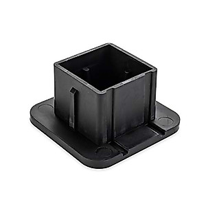 Camco Life is Better at The Campsite Hitch Receiver Cover | Protects Your Trailer Hitch Receiver from Debris, Dirt, Water and Rust | Life is Better at The Campsite Sketch Logo, Black/Silver (53410)