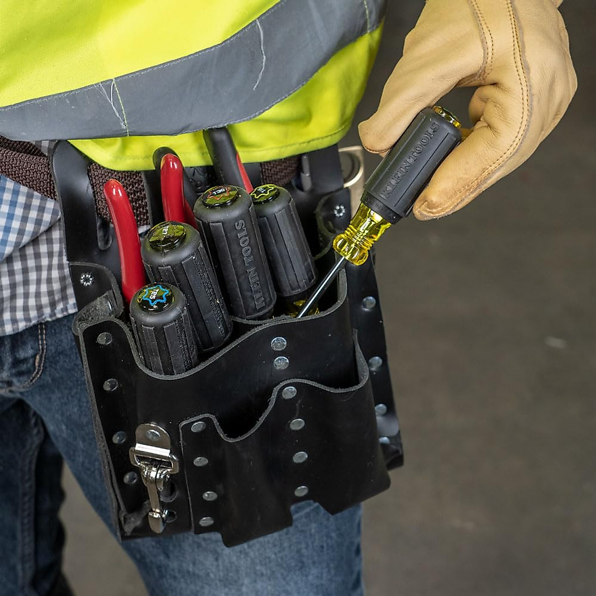 Klein Tools 19555 TORX Cushion Grip Screwdriver Set, Made in USA, T15, T20, T25, T27 and T30 Tip sizes, 5-Piece