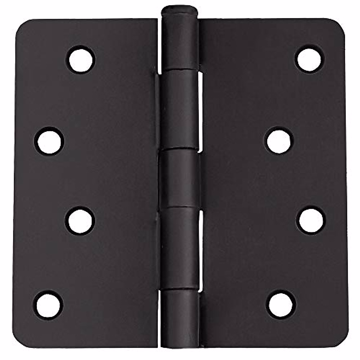 Door Hinges for Interior Doors 3-Pack 4-inch x 4-inch, Design House 1/4-inch Radius Steel Door Hinge Door Hardware, Matte Black, 188946